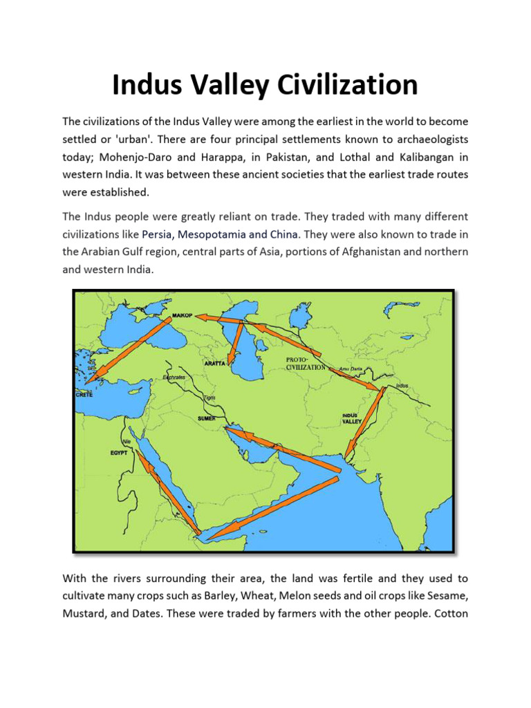 Informative Sheet - Indus Valley Civilization | PDF