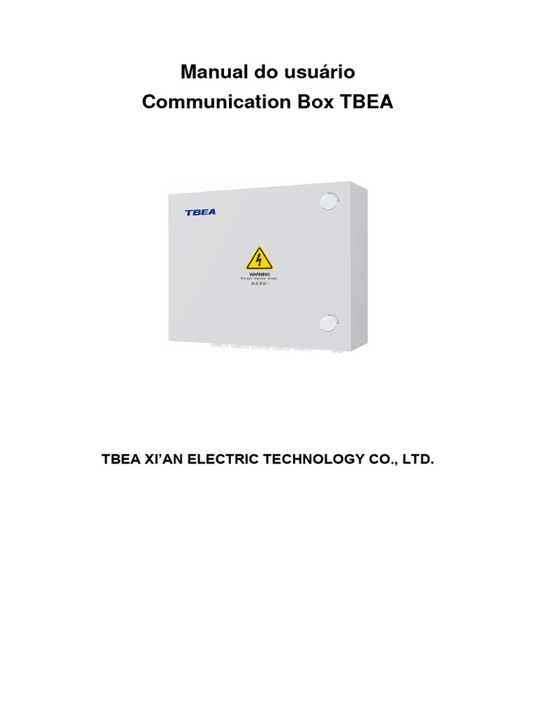Manual de Usuário Communication Box TBEA - Português | PDF | Rede de ...