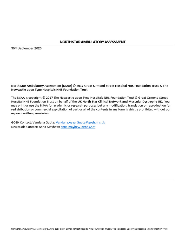 NSAA - Manual - 15102020 | PDF | Anatomical Terms Of Motion | Foot