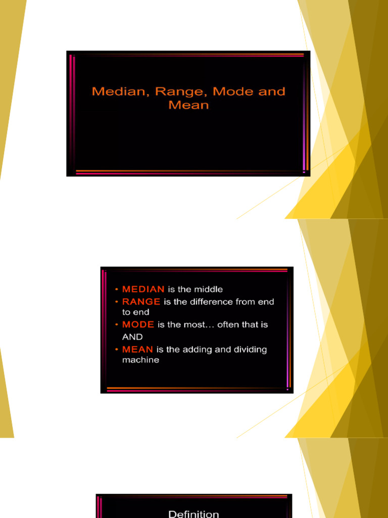 Mean, Median, Mode | PDF | Teaching Methods & Materials | Home & Garden