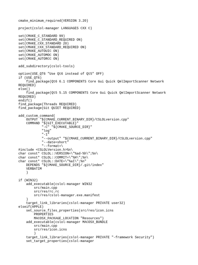 Cmake Lists Pdf Computer Engineering Unix Software