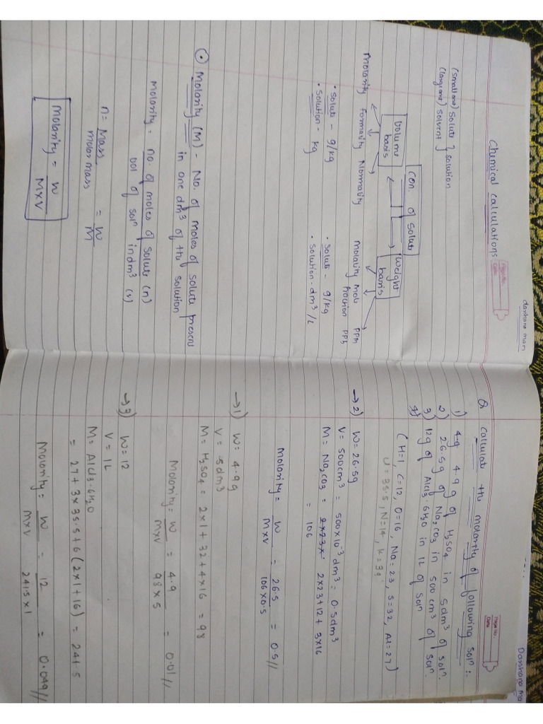 Chemical Calculation Pdf