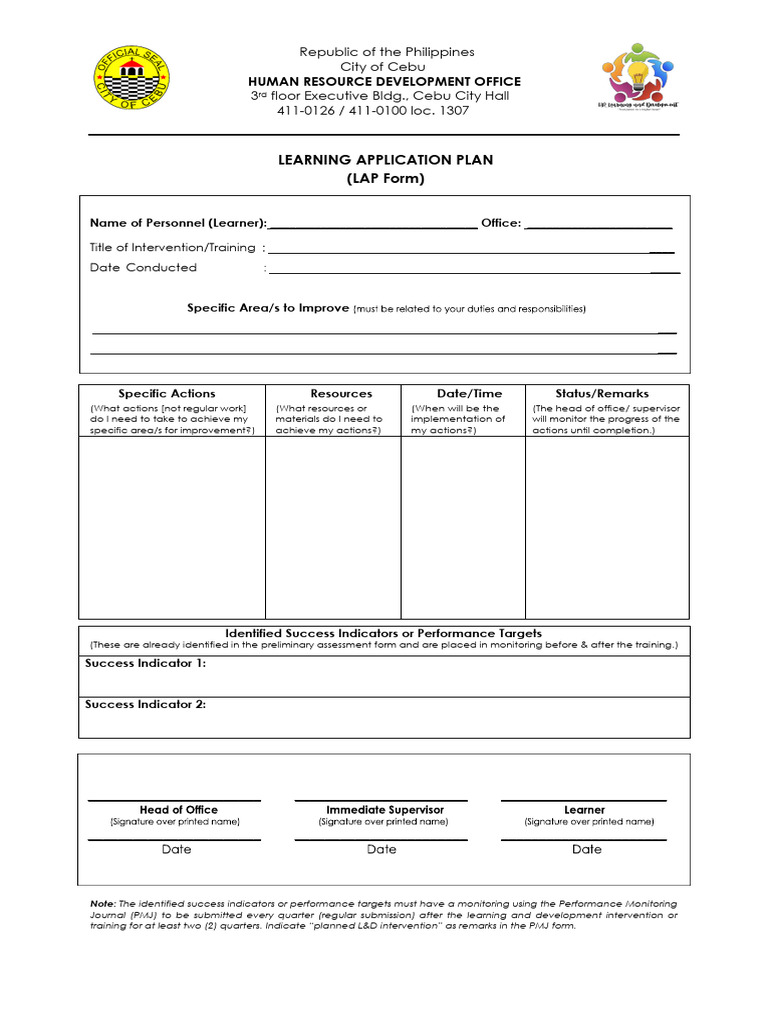 2021 Learning Application Plan | PDF