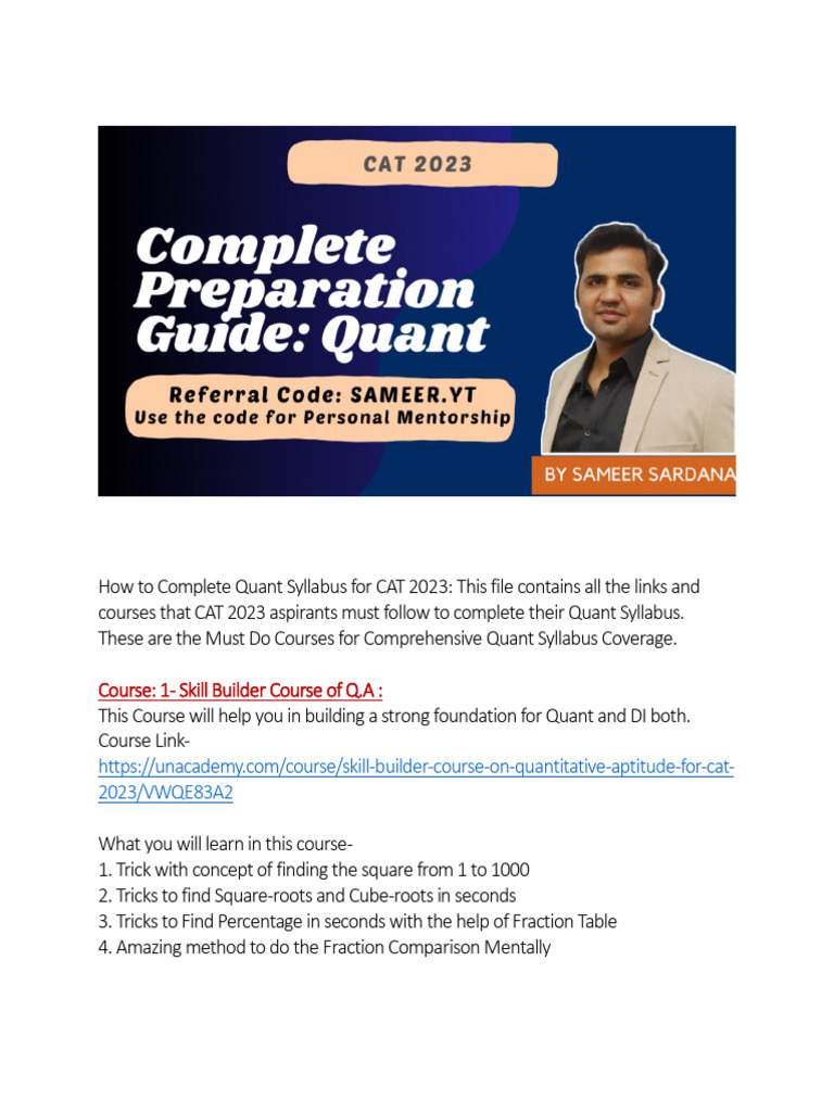 Complete Quant Preparation Guide | PDF
