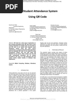 Smart Attendance System Using QR Code | PDF | Qr Code | Computing