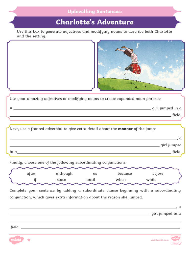 Charlottes Adventure | PDF | Adjective | Sentence (Linguistics)