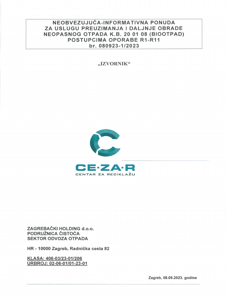 Neobvezujuća Informativna Ponuda | PDF