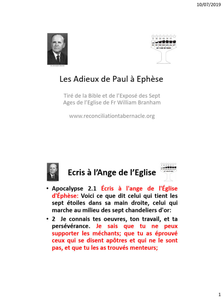 Adieux de Paul à Éphèse | PDF | Religion et spiritualité