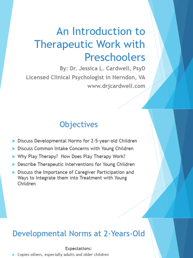 An Introduction To Therapeutic Work With Preschoolers by DR Cardwell ... An Introduction To Therapeutic Work With Preschoolers by DR Cardwell ...