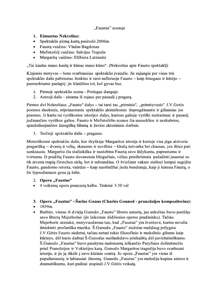 Faustas Scenoje | PDF