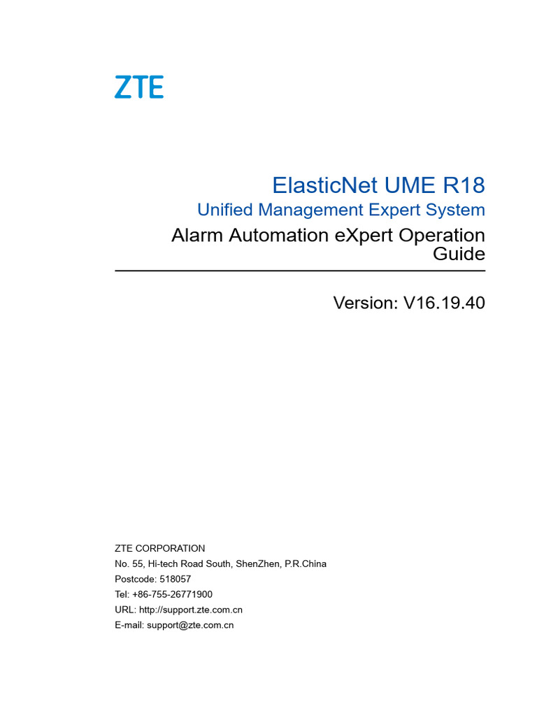 PUBM UME R18 Alarm Automation EXpert Operation Guide en | PDF