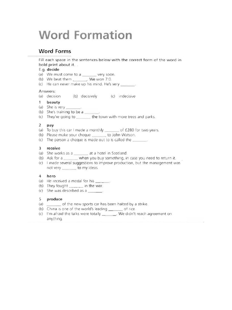 Word Formation | PDF