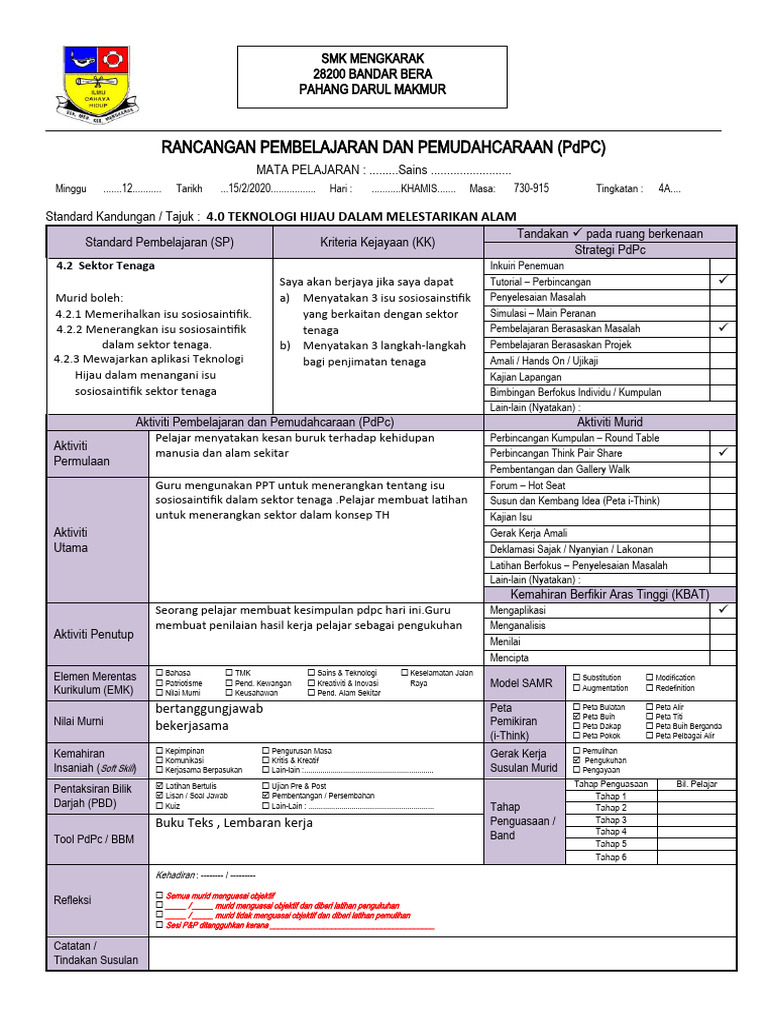 RPH PDPC Ting 1,2,3,4 | PDF