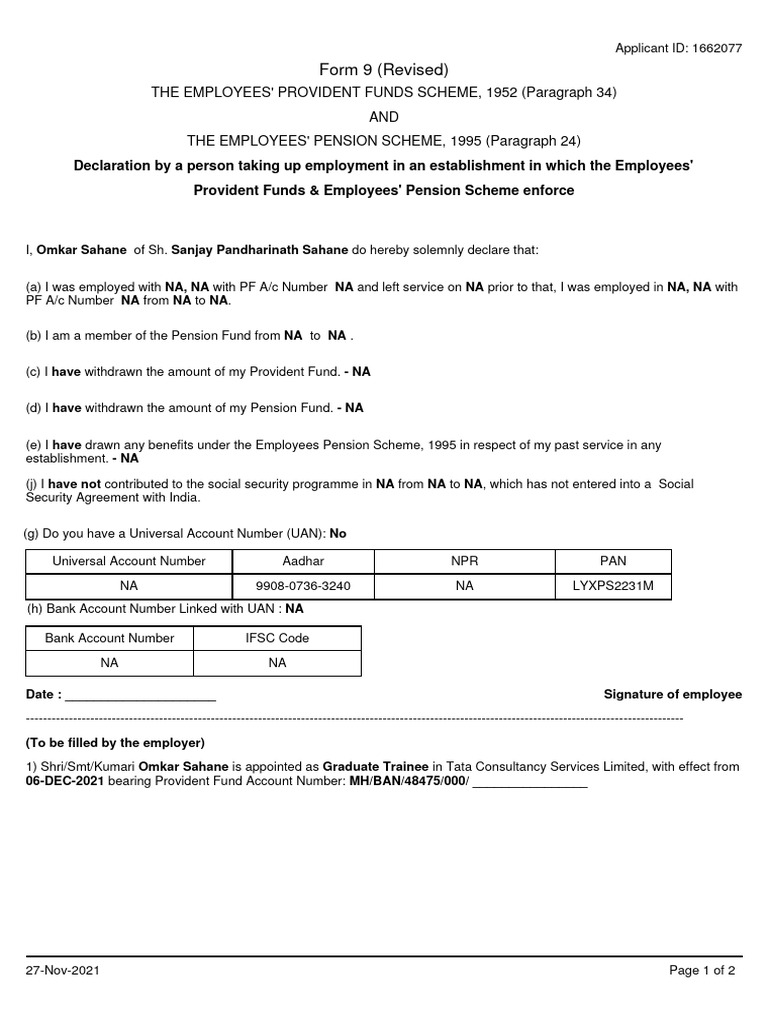 Form11_1638000270970 | PDF | Employee Benefits | Government