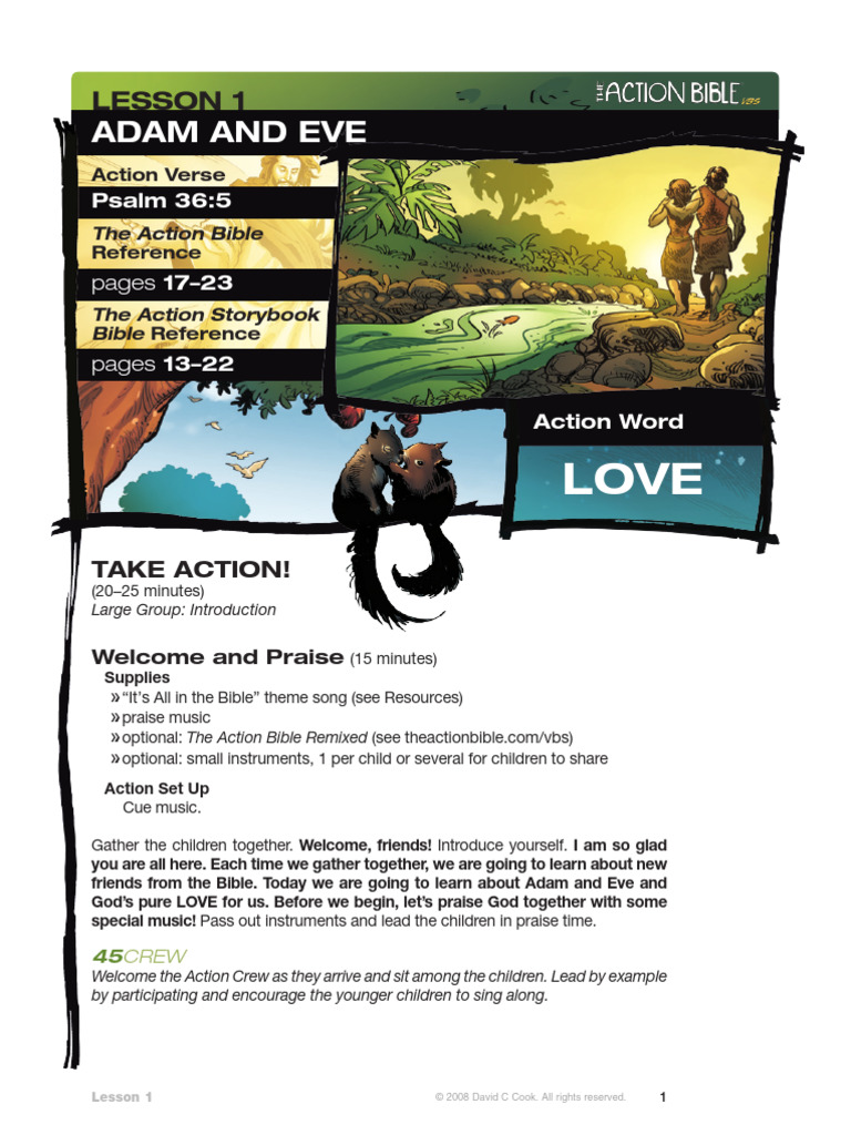 Lesson Adam and Eve Sample | PDF