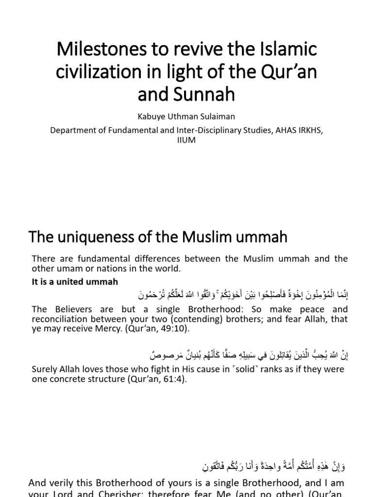 Revival of Islamic Civilization | PDF