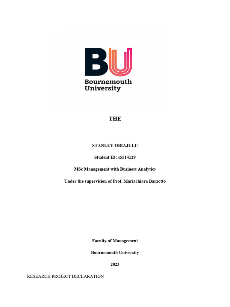 Research Project Declaration | PDF
