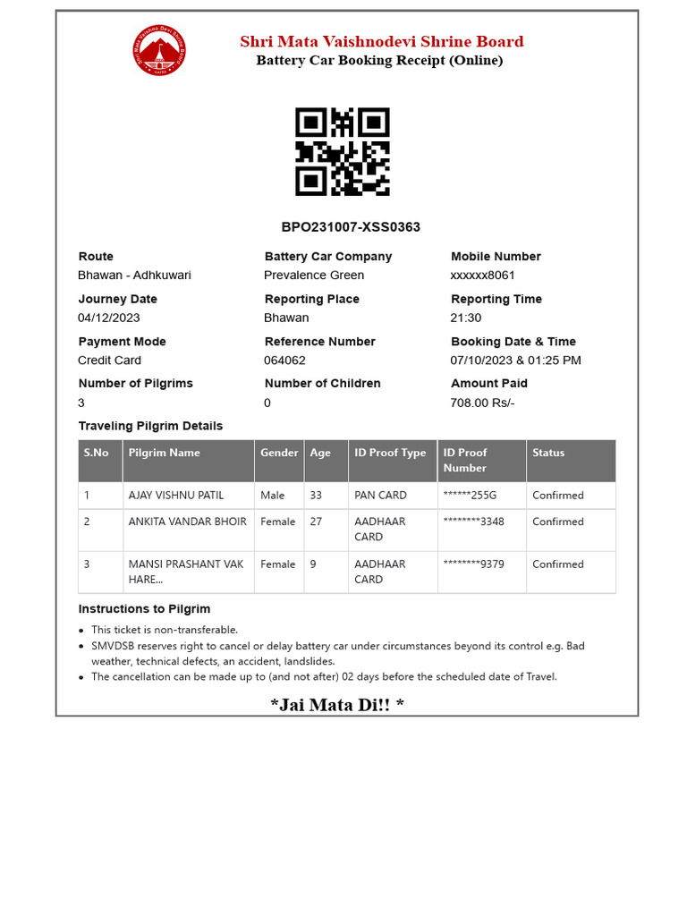 PATIL-Shri Mata Vaishno Devi Shrine Board | PDF