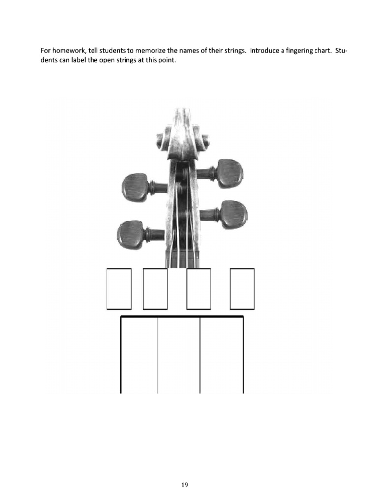 String Orchestra Notes & Fingering Chart | PDF