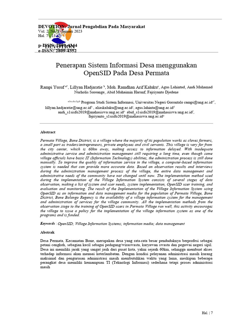 Penerapan Open Sid | PDF