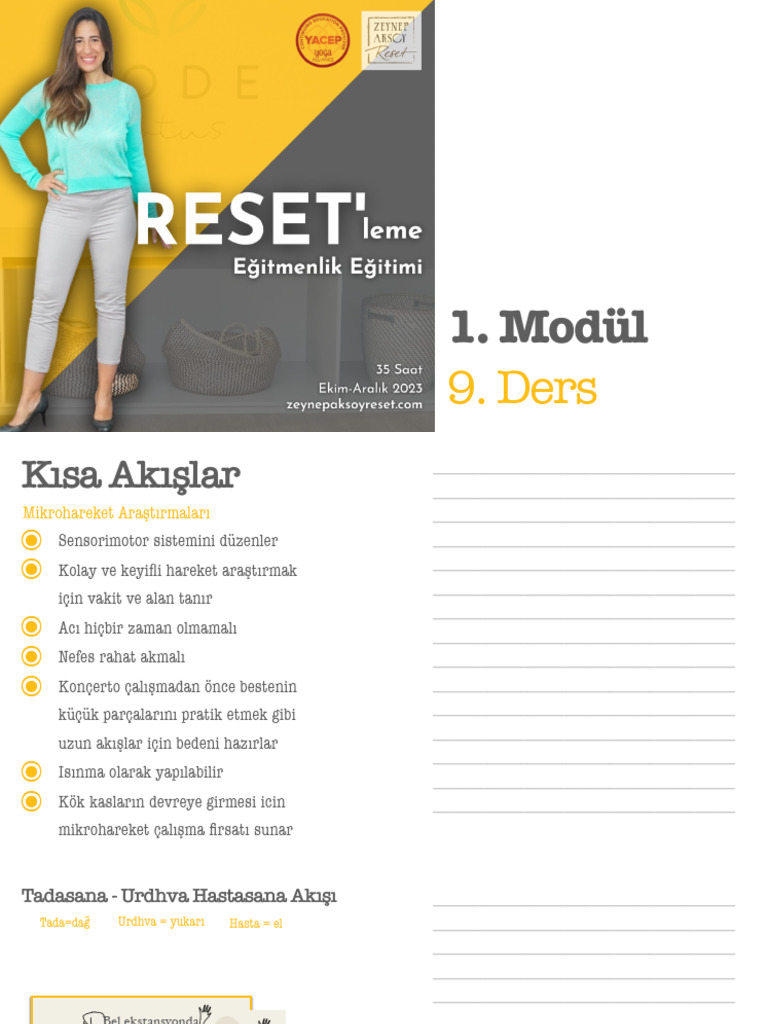 Modul 1 Ders 9 Kitapcik | PDF