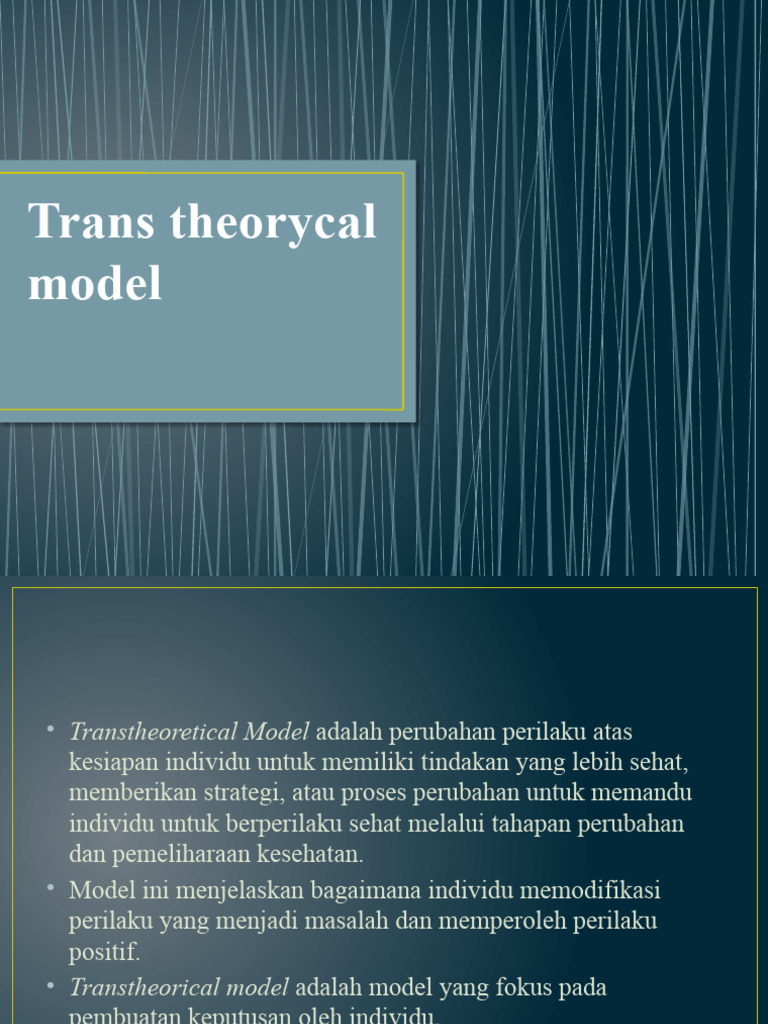 PERT.6 TEORI Trans Theorycal Model | PDF | Karier & Perkembangan