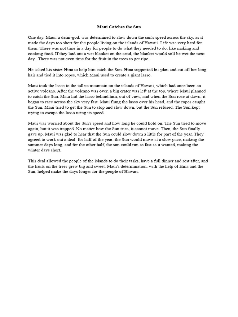 Maui Catches The Sun | PDF