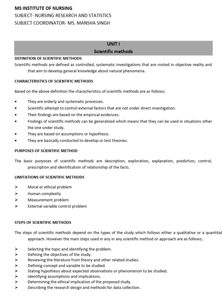 Nursing Research & Statistics | PDF