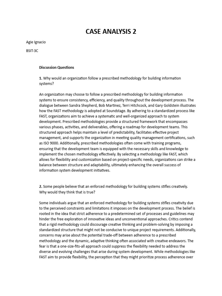 CASE ANALYSIS Agie Ignacio | PDF