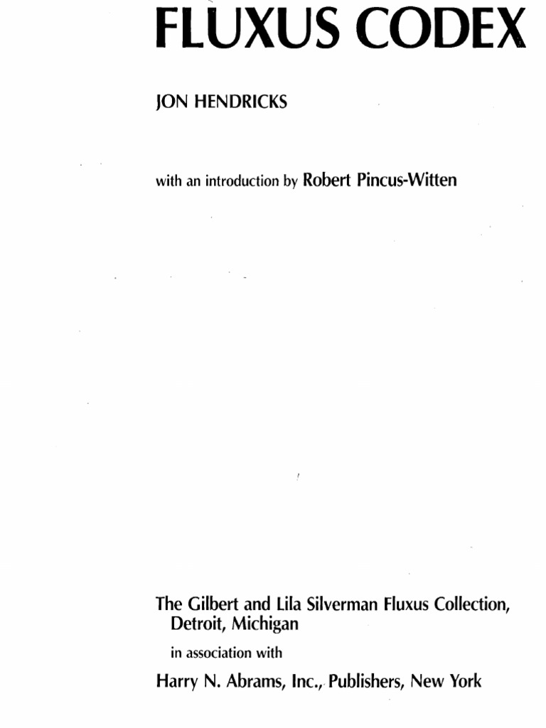 Fluxus Codex | PDF