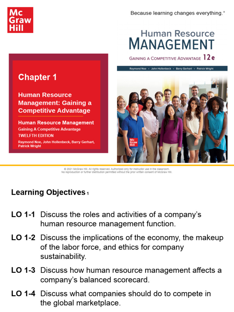 Noe - HRM - 12e - PPT - Ch01 - HRM Gaining A Competitive Advantage | PDF