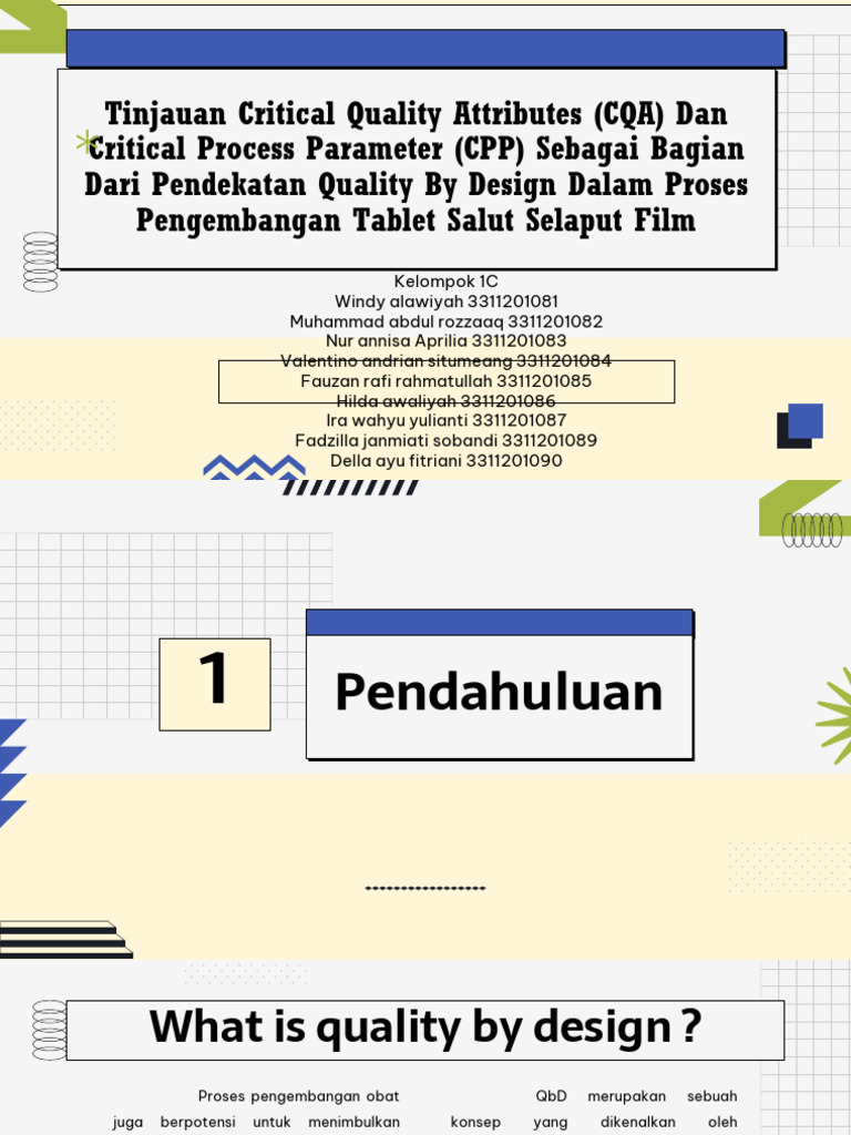 CQA & CPP dalam Quality by Design | PDF