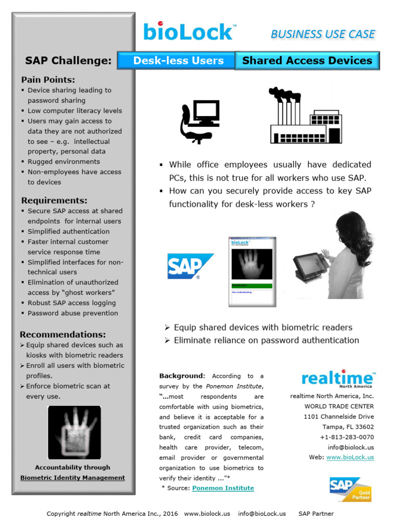 Business-Use-Case-SAP-Shared-Devices | PDF | Biometrics | Authentication