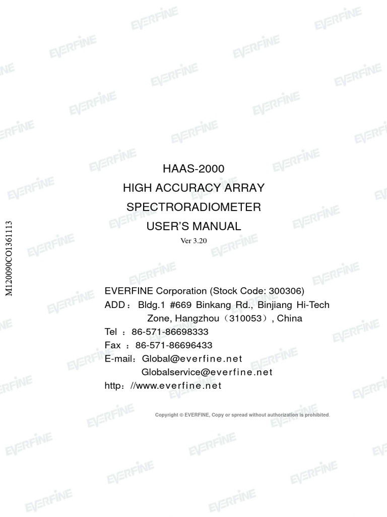 HAAS-2000 - V2 User's Manual V3.20 - Unlocked | PDF