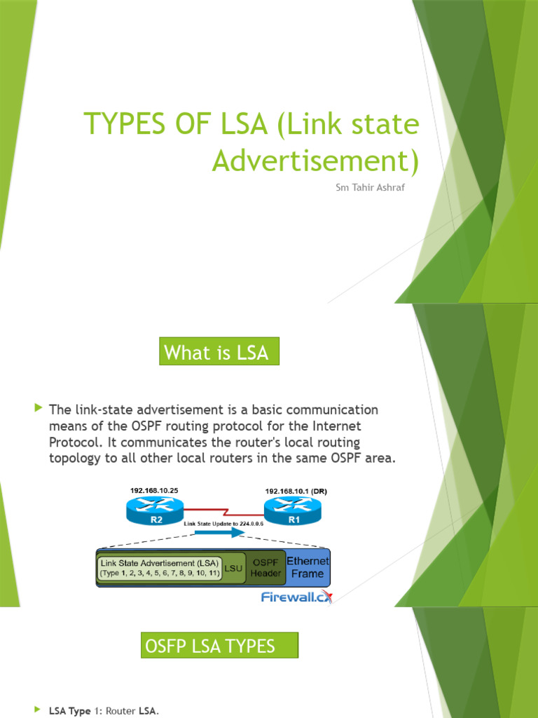 OSPF LSA Types Explained | PDF | Service Industries | Telecommunications