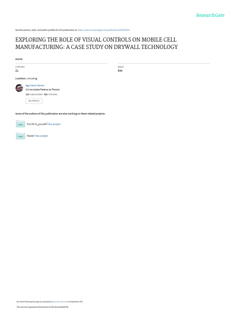 Exploring The Role of Visual Controls On Mobile Ce | PDF