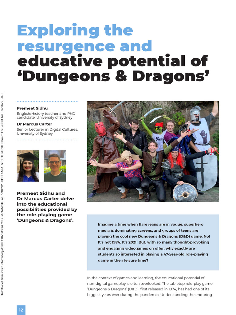 Sidhu Carter - Educative Potential DND | PDF