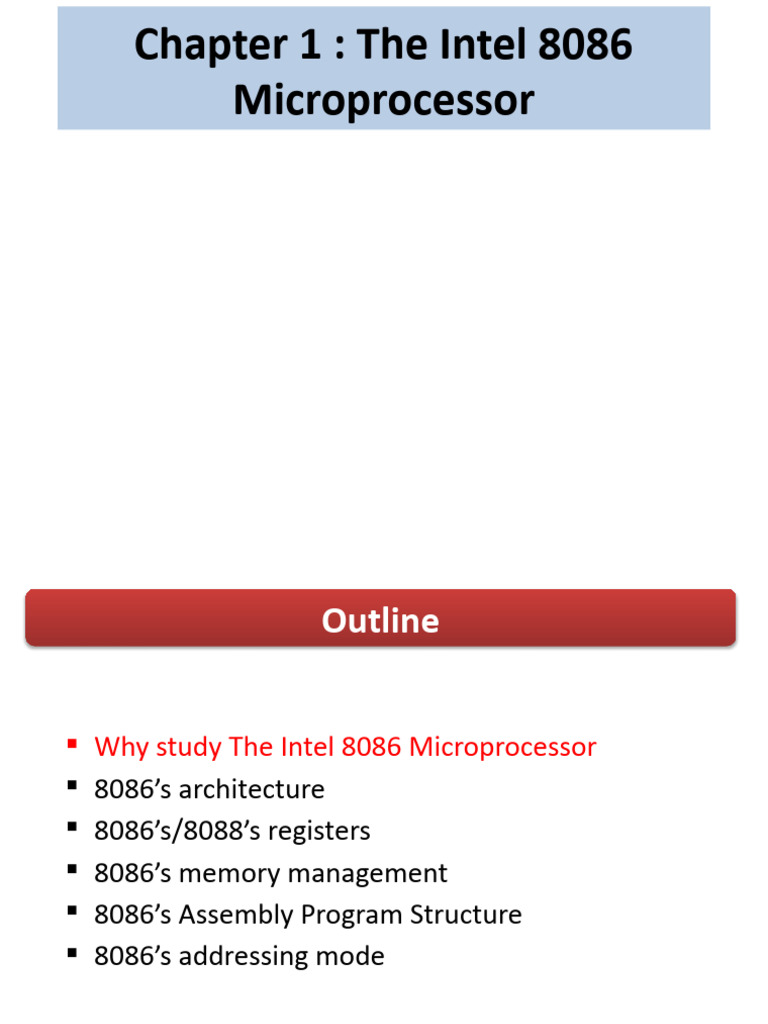 1-8086 Architecture and Registers | PDF