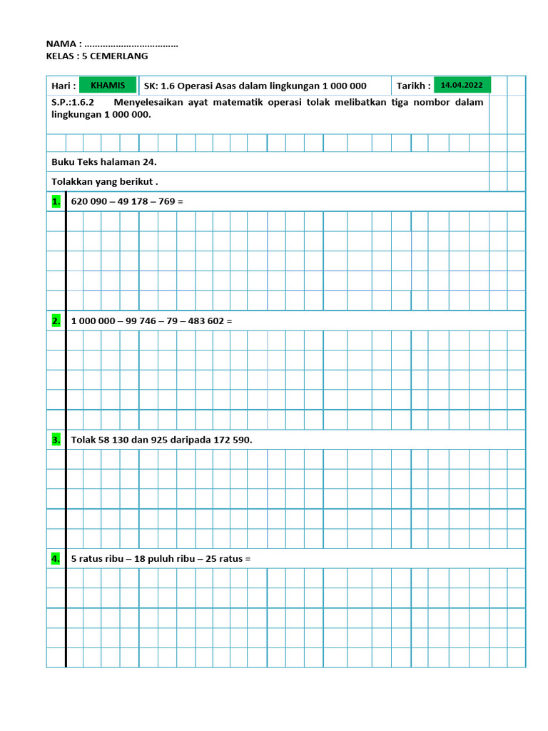 Latihan Tolak TP4 DAN TP5 | PDF