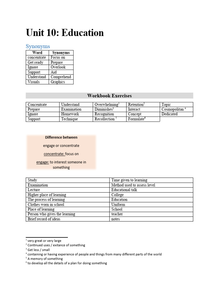 Unit 10 (Education) | PDF