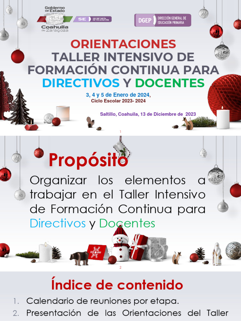Taller Intensivo para Directivos y Docentes 2024 | PDF