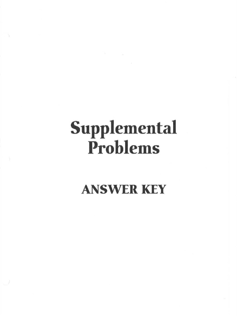 Supplemental Solutions | PDF | Kilogram | Significant Figures