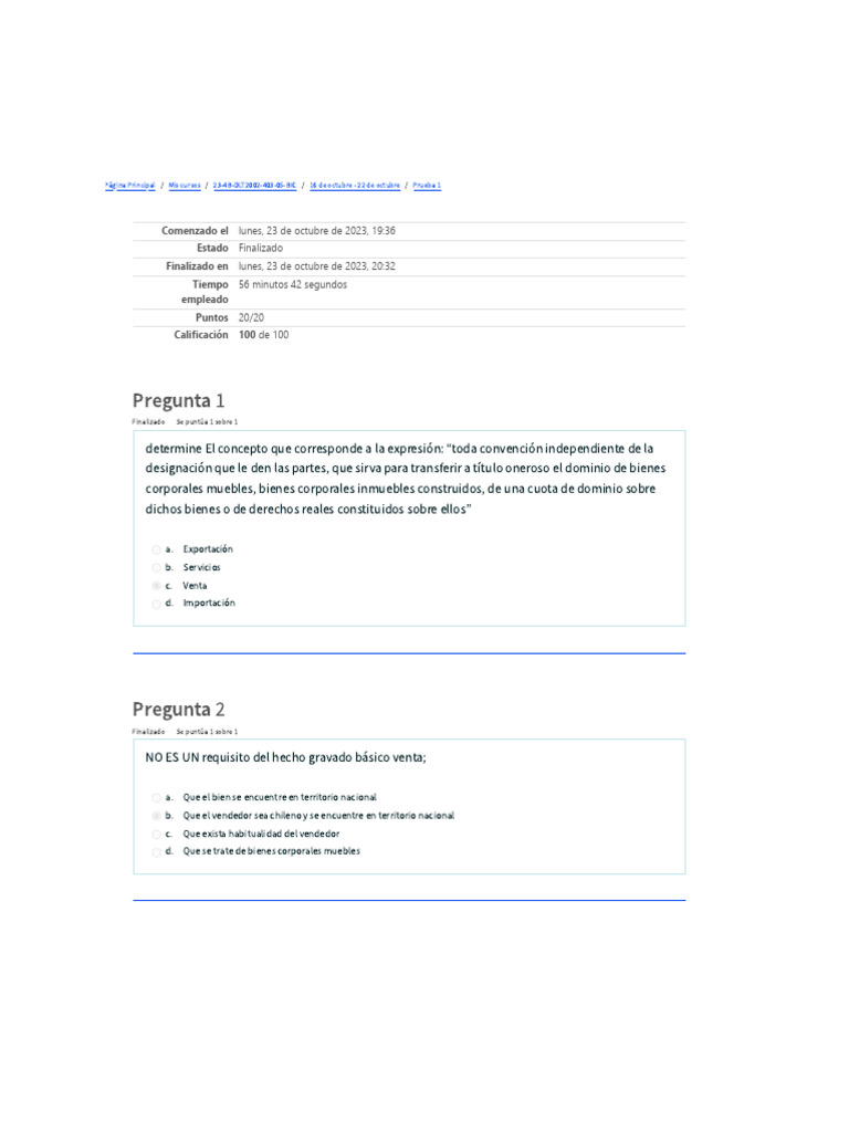 CORRECCIÓN PRUEBA N°1 | PDF