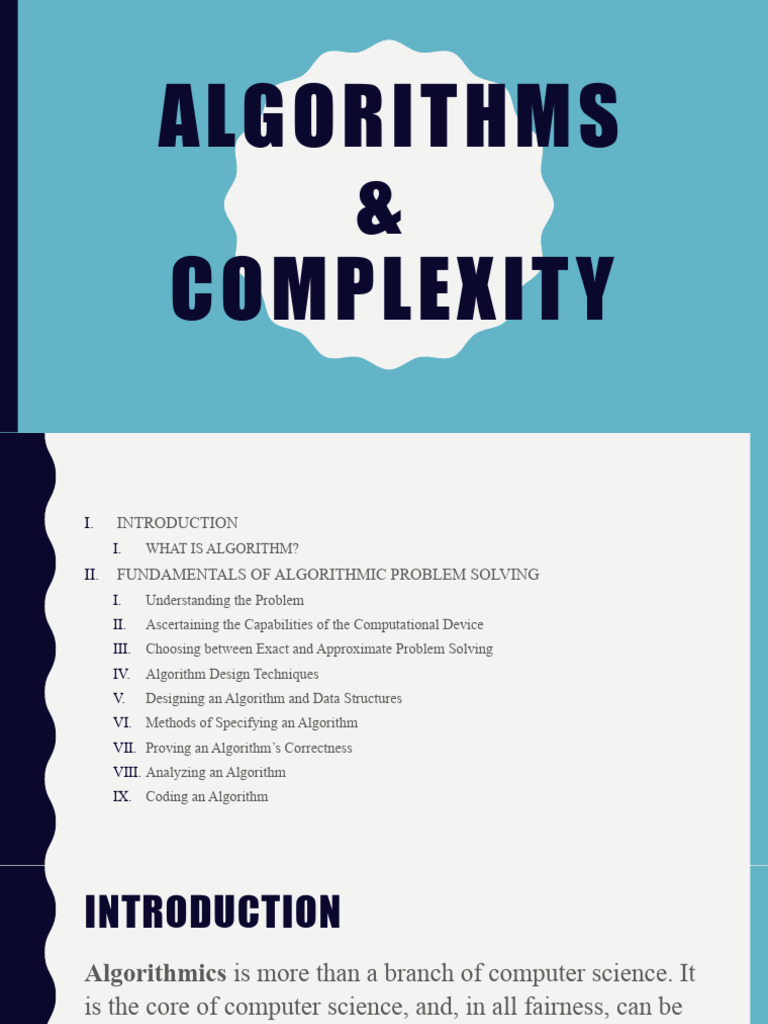 Topic 1 Introduction To Agorithms | PDF | Algorithms | Time Complexity