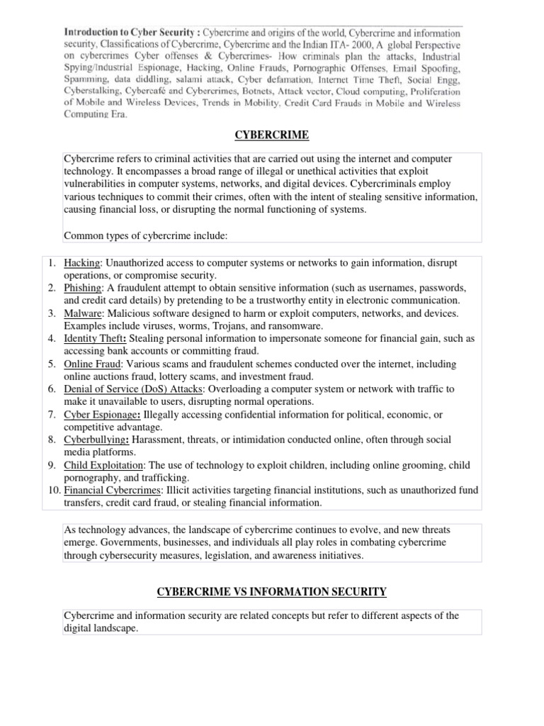 Unit 1 CYBER SECURITY | PDF | Computer Security | Security