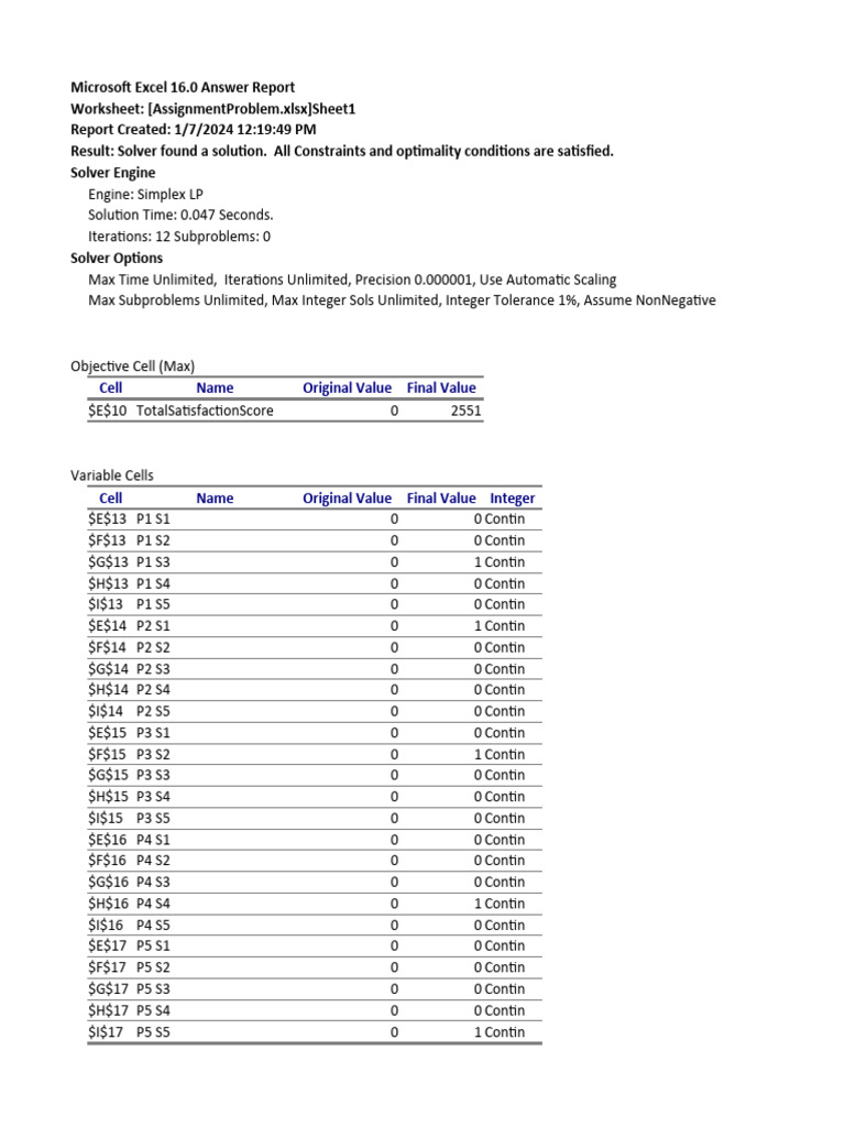 Assignment Problem | PDF Assignment Problem | PDF