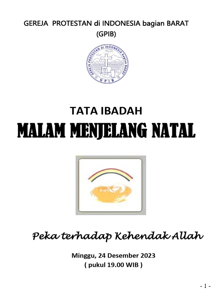 Tata Ibadah MALAM NATAL, 24 Des 23 - Final | PDF