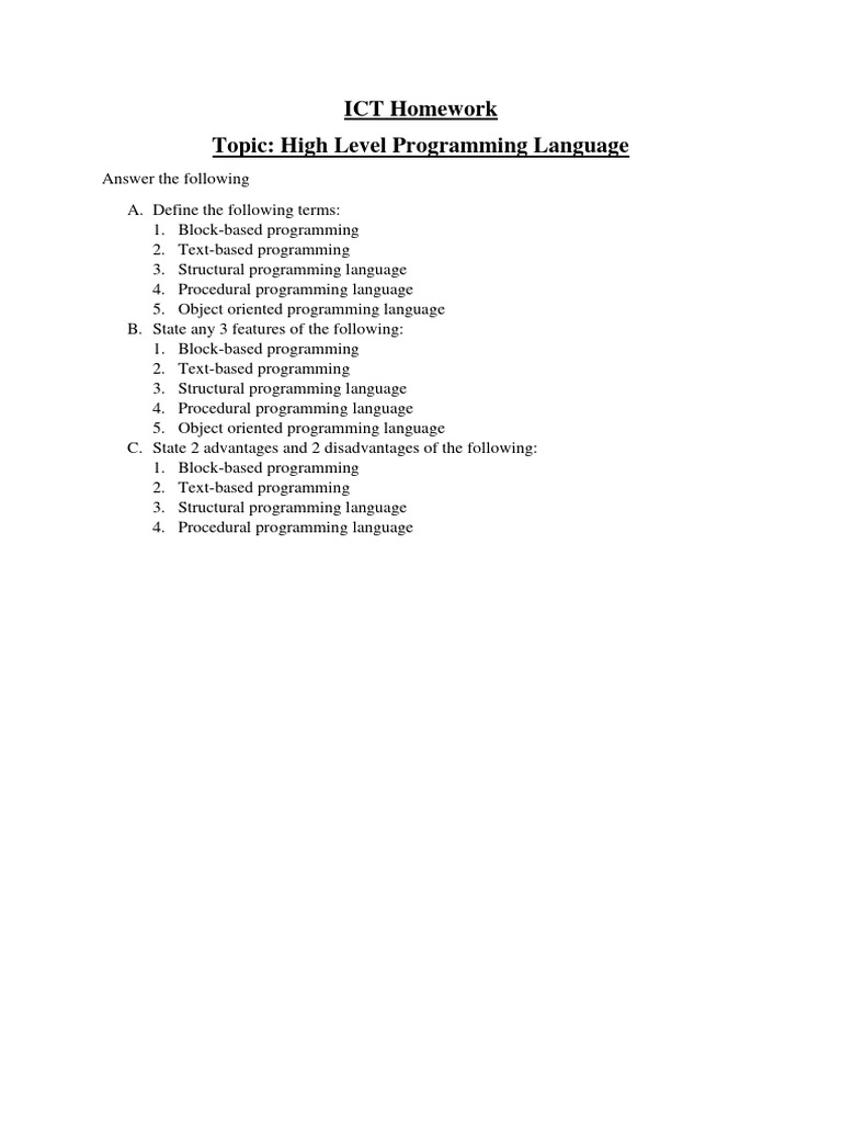 Assignment - High Level Programming | PDF Assignment - High Level Programming | PDF