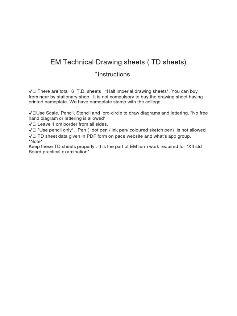 Em TD Sheets | PDF
