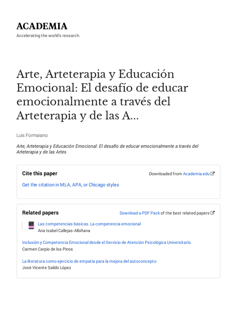 Educacion Emocional Pdf Las Emociones Inteligencia